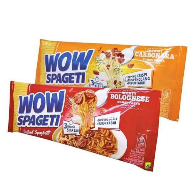 Jual Wow Spageti Carbonara & Bolognese 84g | Shopee Indonesia