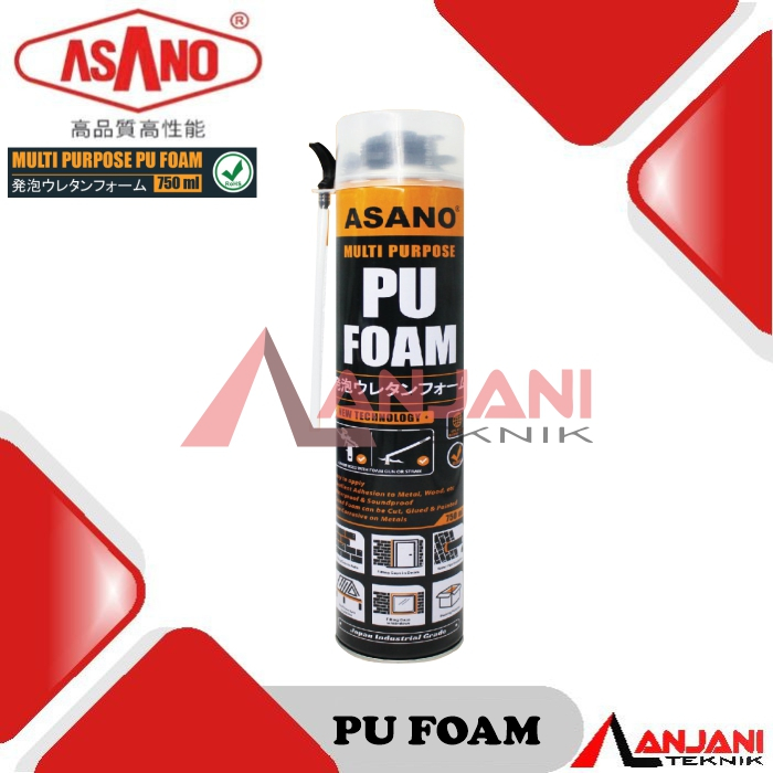 Jual ASANO PU FOAM 750 ML POLYURETHANE SEALANT FOAM SPRAY 750ML EXPANDING FOAM PUFOAM BUSA ...