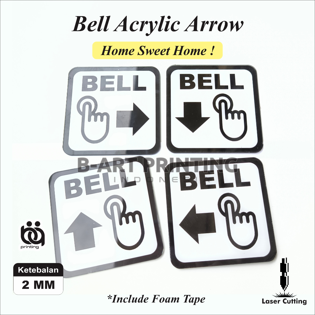 Jual PAPAN ACRYLIC TULISAN BELL PAPAN AKRILIK BEL TANDA BELL BEL RUMAH ...