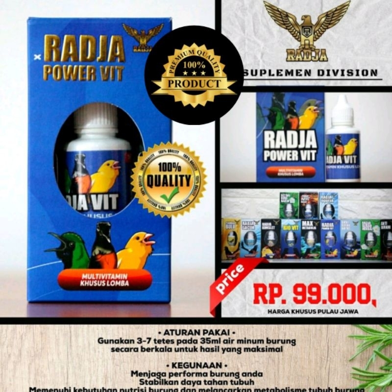Jual POWER VIT VITAMIN BURUNG PLECI MURAI BERKUALITAS TINGGI ...