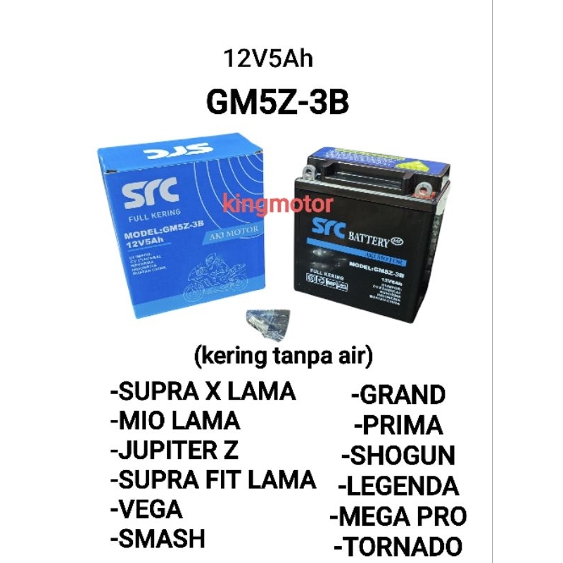 Jual BATERAI BATERRY BATERE ACCU AKI GM5Z 3B SUPRA X LAMA GRAND PRIMA SUPRA FIT MIO JUPITER VEGA ...