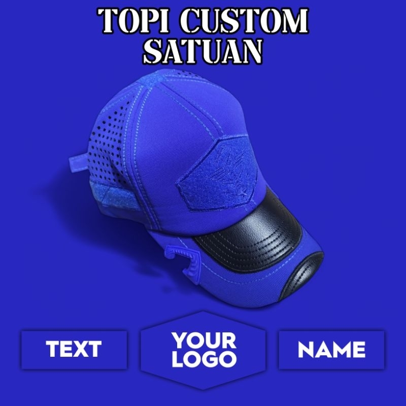 Jual TOPI CUSTOM SATUAN LENGKAP DENGAN PATCH DEPAN, KANAN DAN KIRI ...