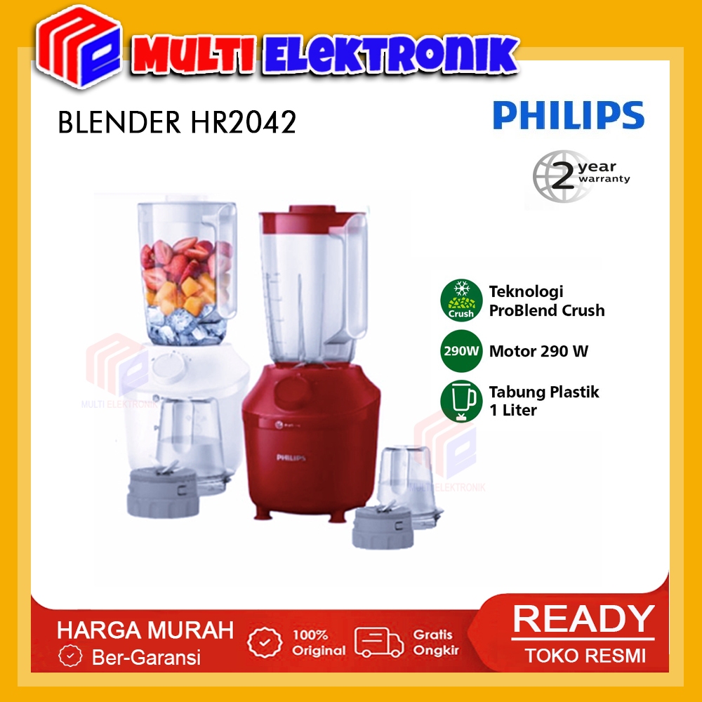 Jual Philips Blender HR2042 Blender Plastik 3000 Series kapasitas 1L ...