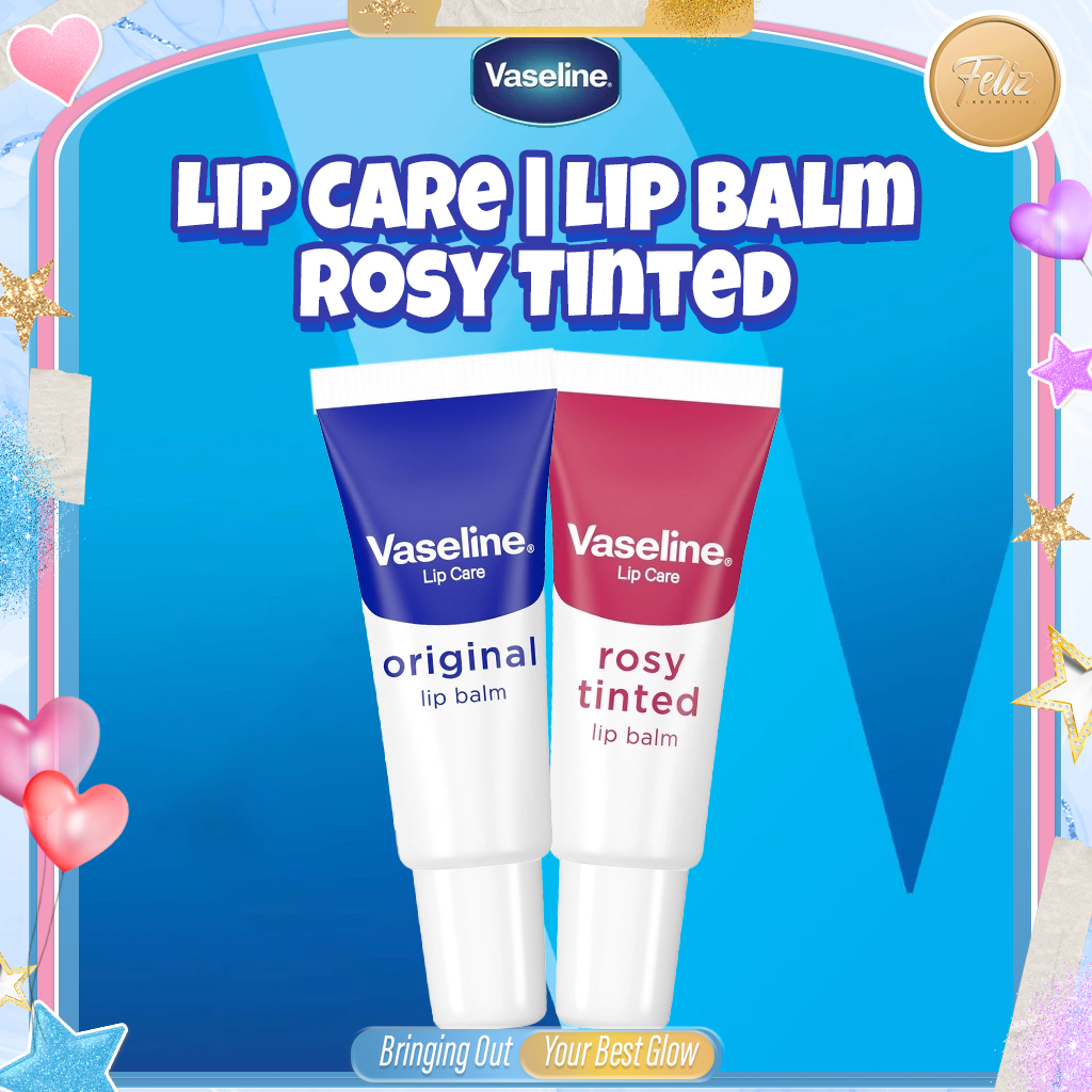 Jual * FELIZ * VASELINE Lip Care | Lip Balm Rosy Tinted 10gr | Shopee Indonesia