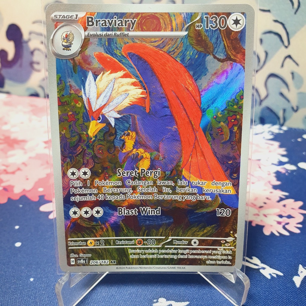 Jual Braviary AR sv8s 206/182 Pokemon TCG Indonesia Kilat Rasi | Shopee ...