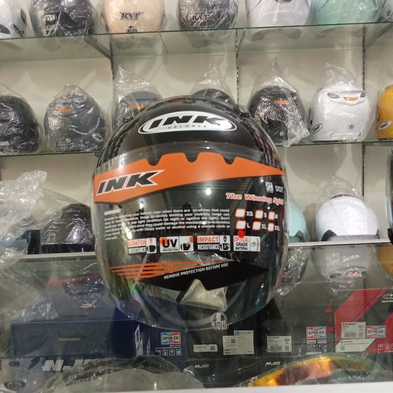 Jual HELM INK CENTRO SOLID BLACK ORIGINAL | Shopee Indonesia