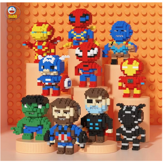 Jual SBM - Nano Blocks MINI Series Marvel Avengers, Mainan Blok Susun ...