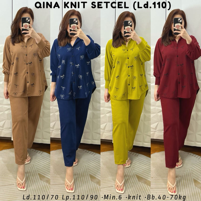 Jual QINA KNIT SETCEL (Ld.110 Bb.40-70kg) | Shopee Indonesia