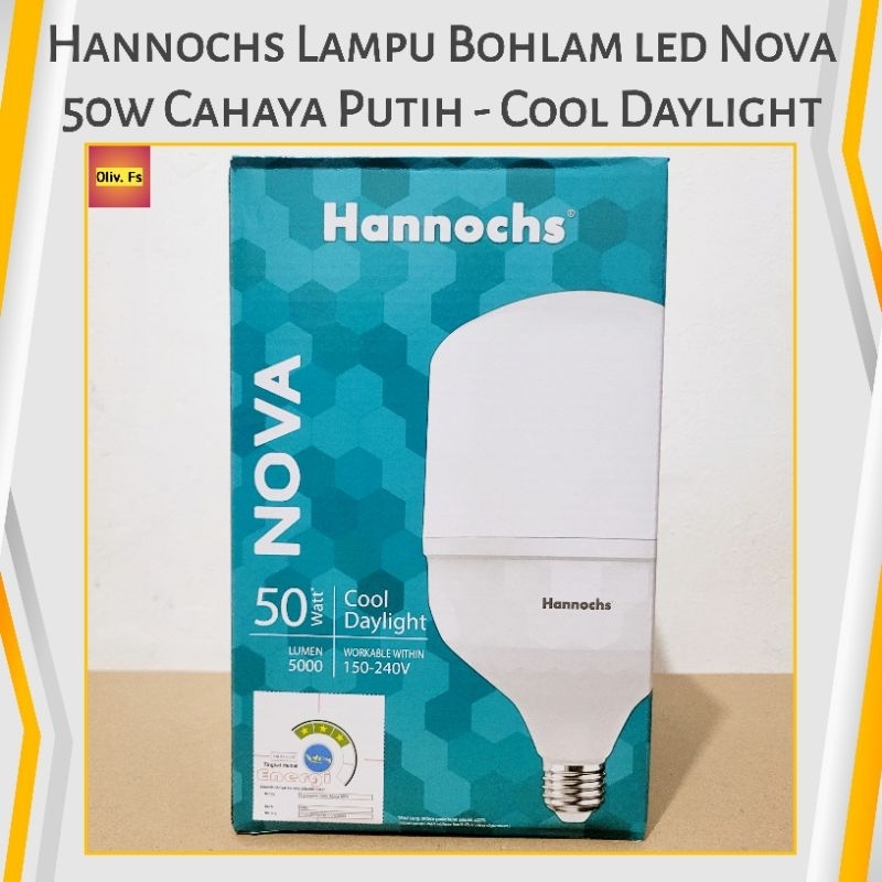 Jual Hannochs Lampu Bohlam LED Nova 50W Cahaya Putih Cool Daylight ...