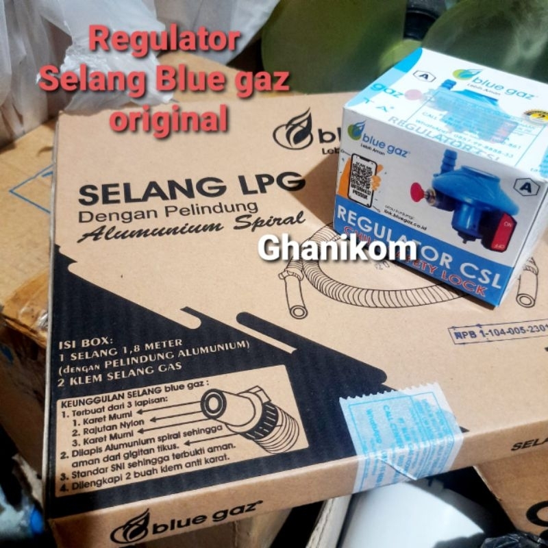 Jual Regulator Bluegaz Original Dan selang Blue gaz - Selang tabung ...