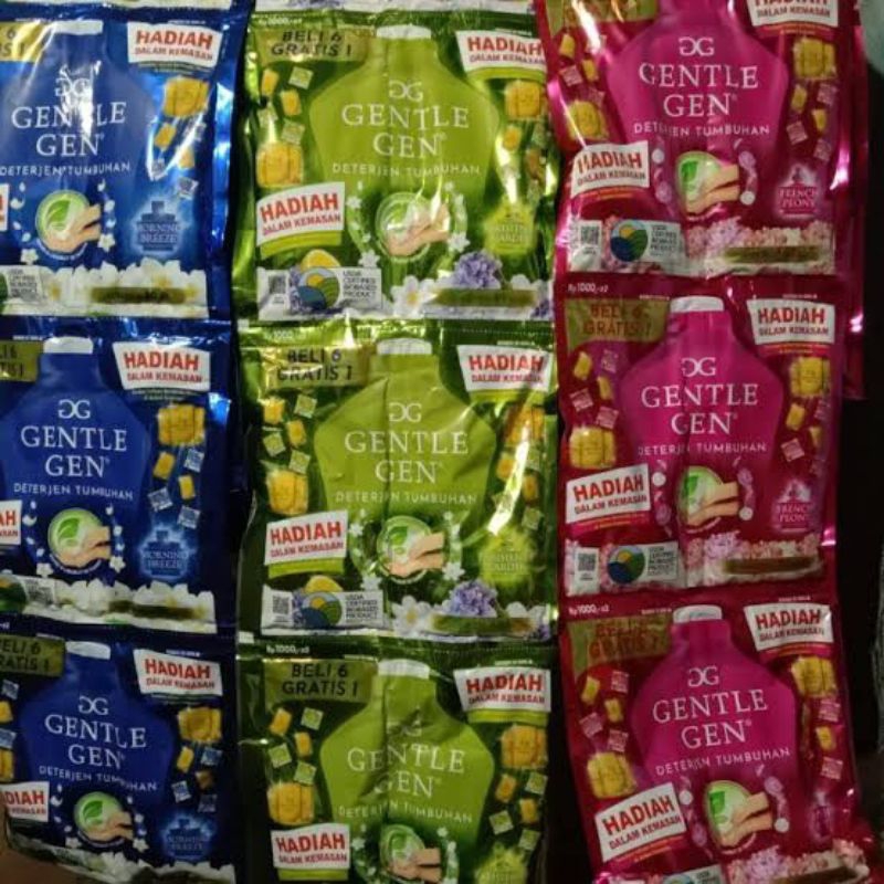 Jual deterjen cair gentle gen sachet 12+2pc (1 renceng) | Shopee Indonesia