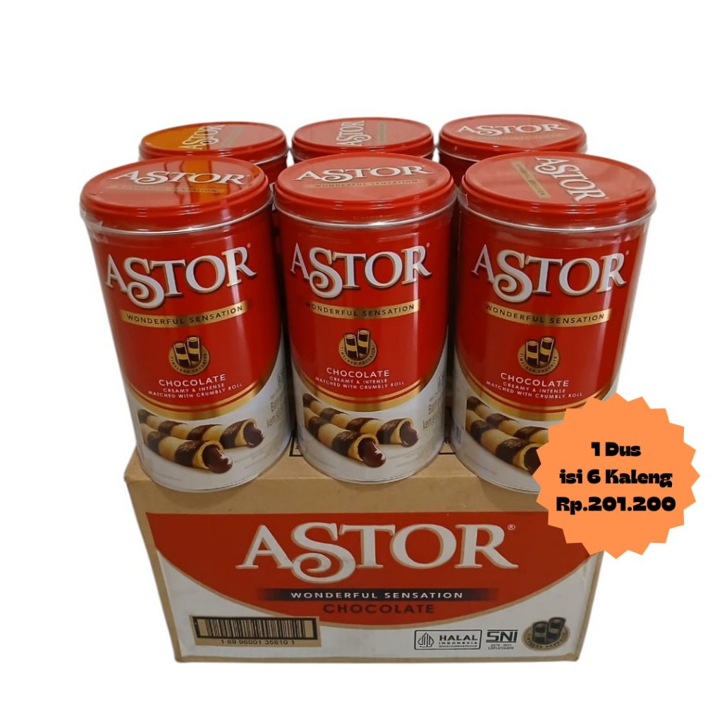 Jual Astor Double Chocolate 330gr kemasan kaleng 1 dus isi 6 kaleng ...