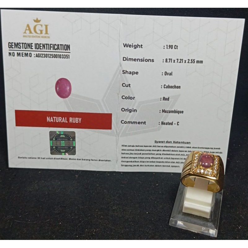 Jual BATU RUBY ASLI NATURAL LENGKAP DENGAN SERTIFIKAT | Shopee Indonesia
