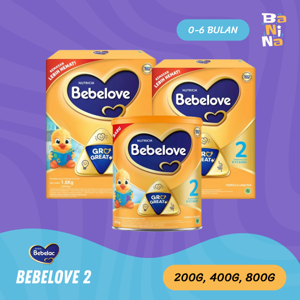 Jual Bebelove 2 200g, 400g, 800g Susu Formula Bayi 0-6 Bulan | Shopee Indonesia