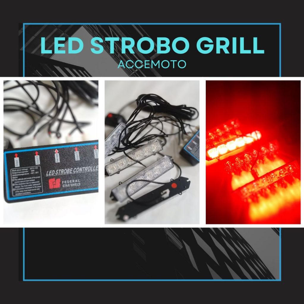 Jual lampu led strobe 6mata merah kualitas bagus | Shopee Indonesia