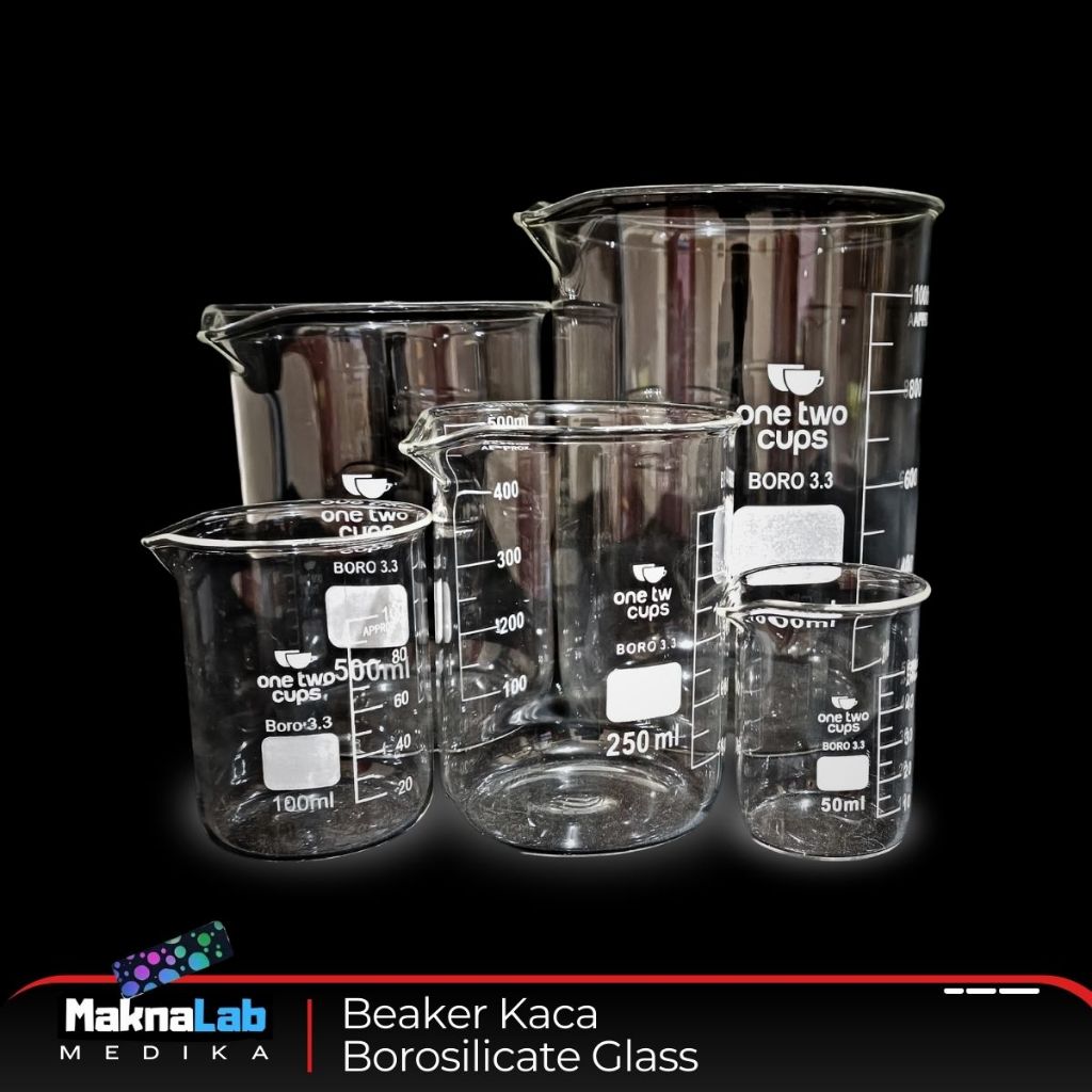 Jual Beaker Glass Borosilicate / Beaker Kaca Borosilikat l Gelas Ukur ...
