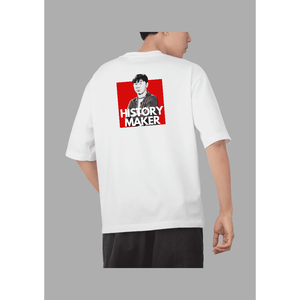 Jual Oversized White T-Shirt History Maker "STY" | Shopee Indonesia