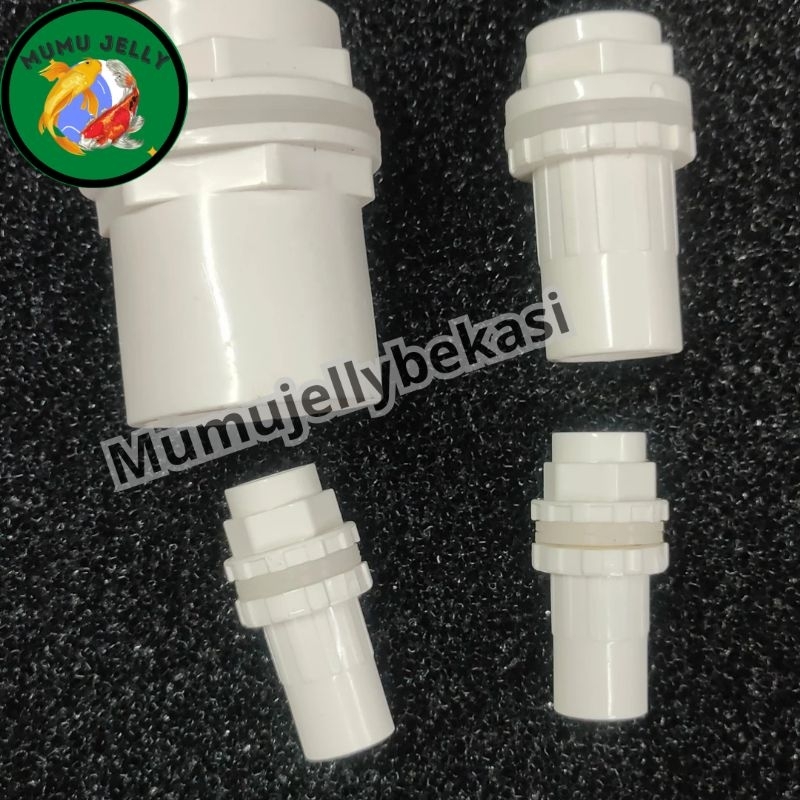 Jual ls back nut union/fiting vault ring pipa pipe U-Pvc bulkhead union ...