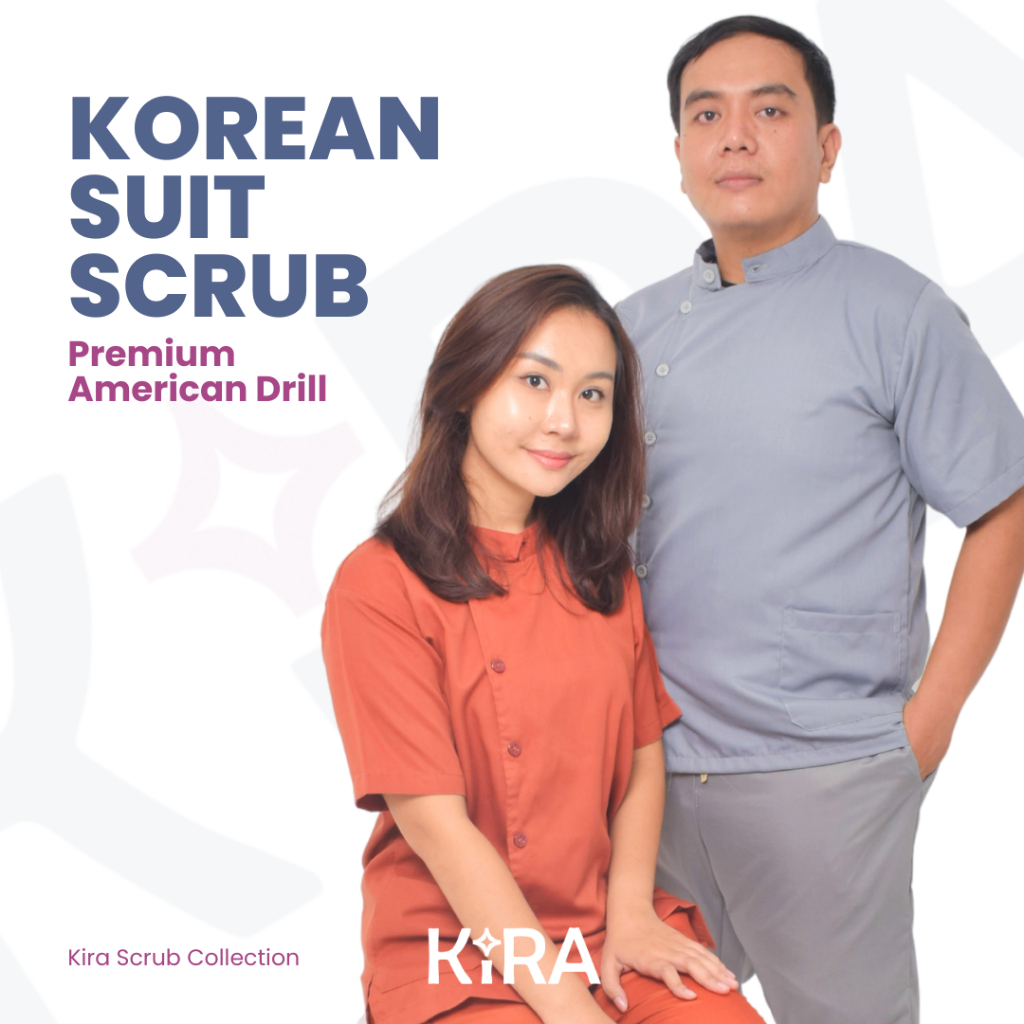 Jual [ONE-SET] Korean Suit Scrub - Baju Jaga/ Baju Oka/ Seragam Jaga Dokter & Bidan/ Premium ...