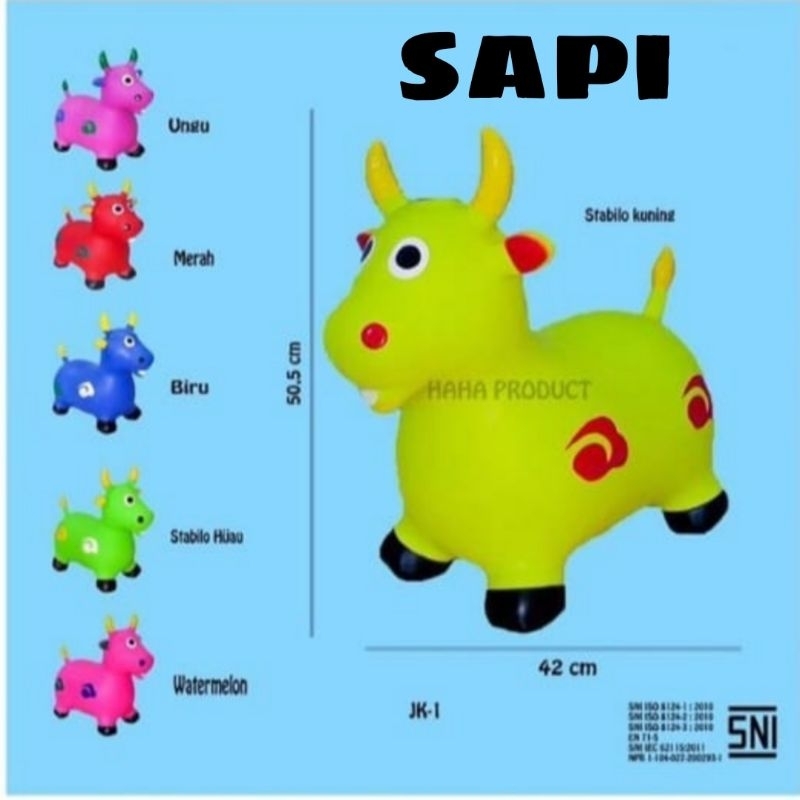 Jual Mainan Animal Jumping Karet Sapi Sound & Light | Shopee Indonesia