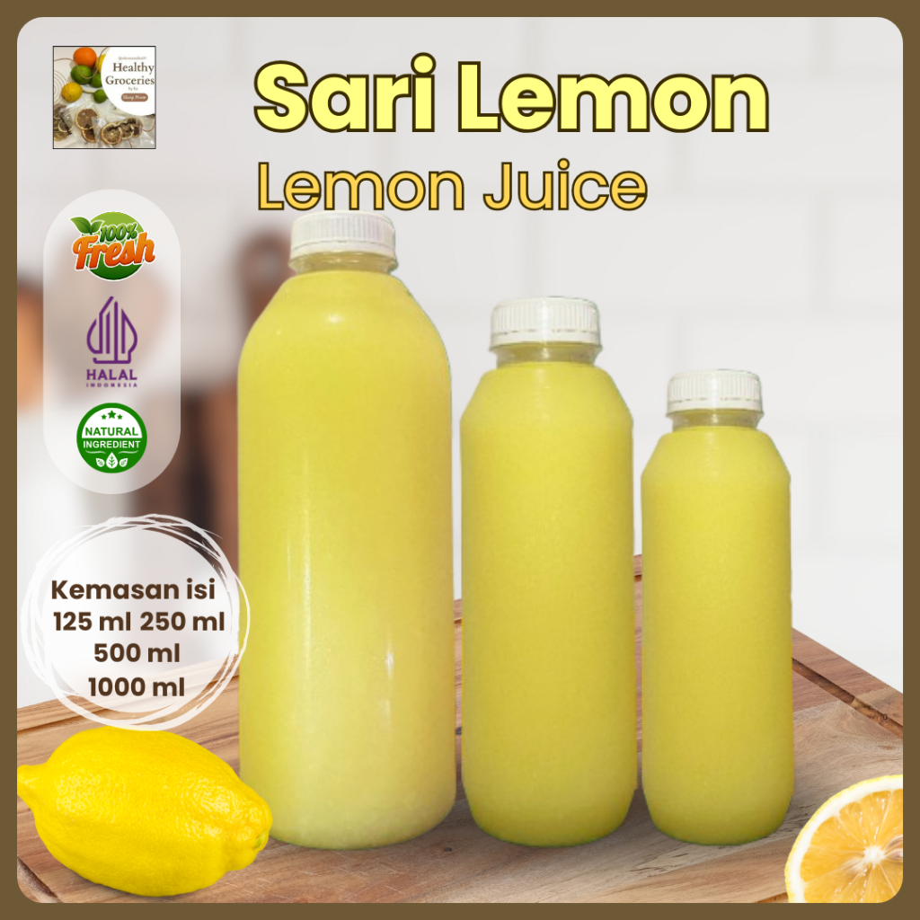 Jual Sari Lemon Fresh Asli Murni 100% Halal California Original ( 250 ...