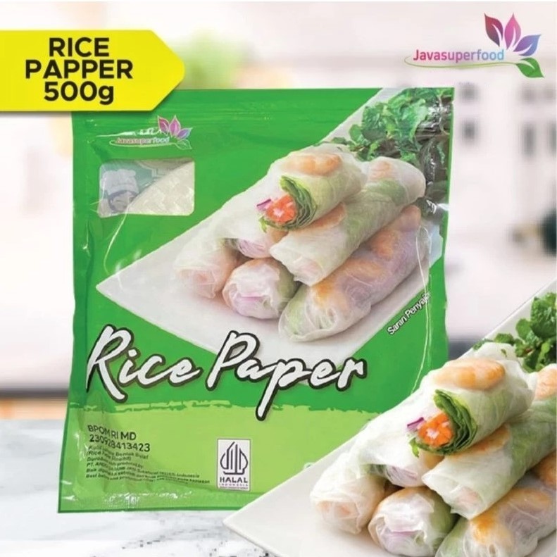 Jual Java Superfood Rice Paper Bulat 500gr isi 50 lembar - Kulit Lumpia ...