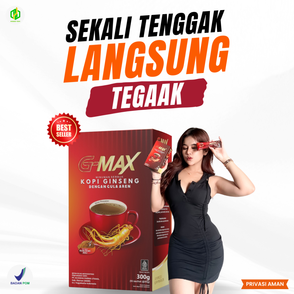 Jual KOPI STAMINA PRIA KUAT TAHAN LAMA ORIGINAL GMAX MINUMAN EXTRA GINGSENG ASLI BPOM | Shopee ...