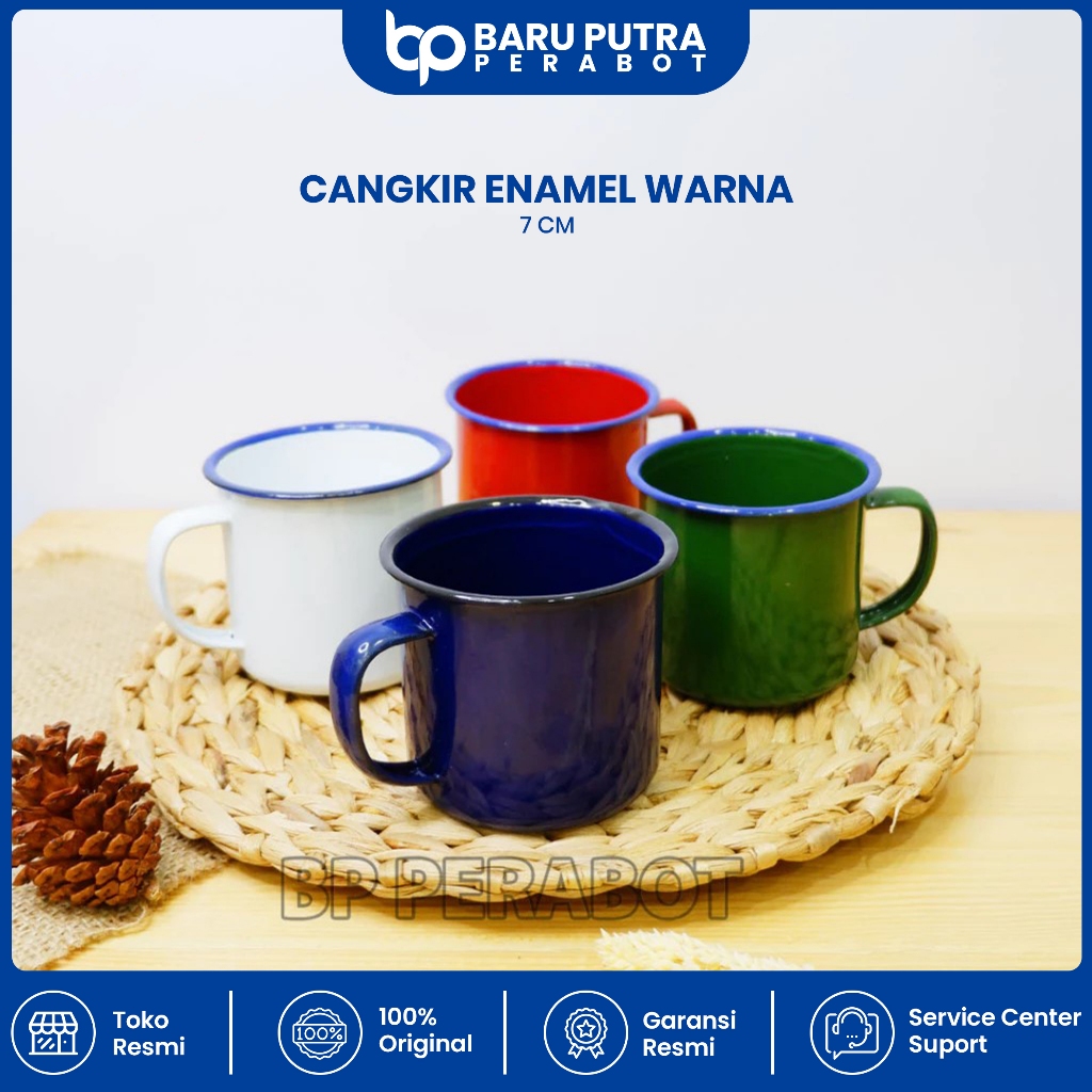 Jual CANGKIR ENAMEL POLOS 7 CM/MUG ENAMEL/CANGKIR SENG KALENG JADUL ...