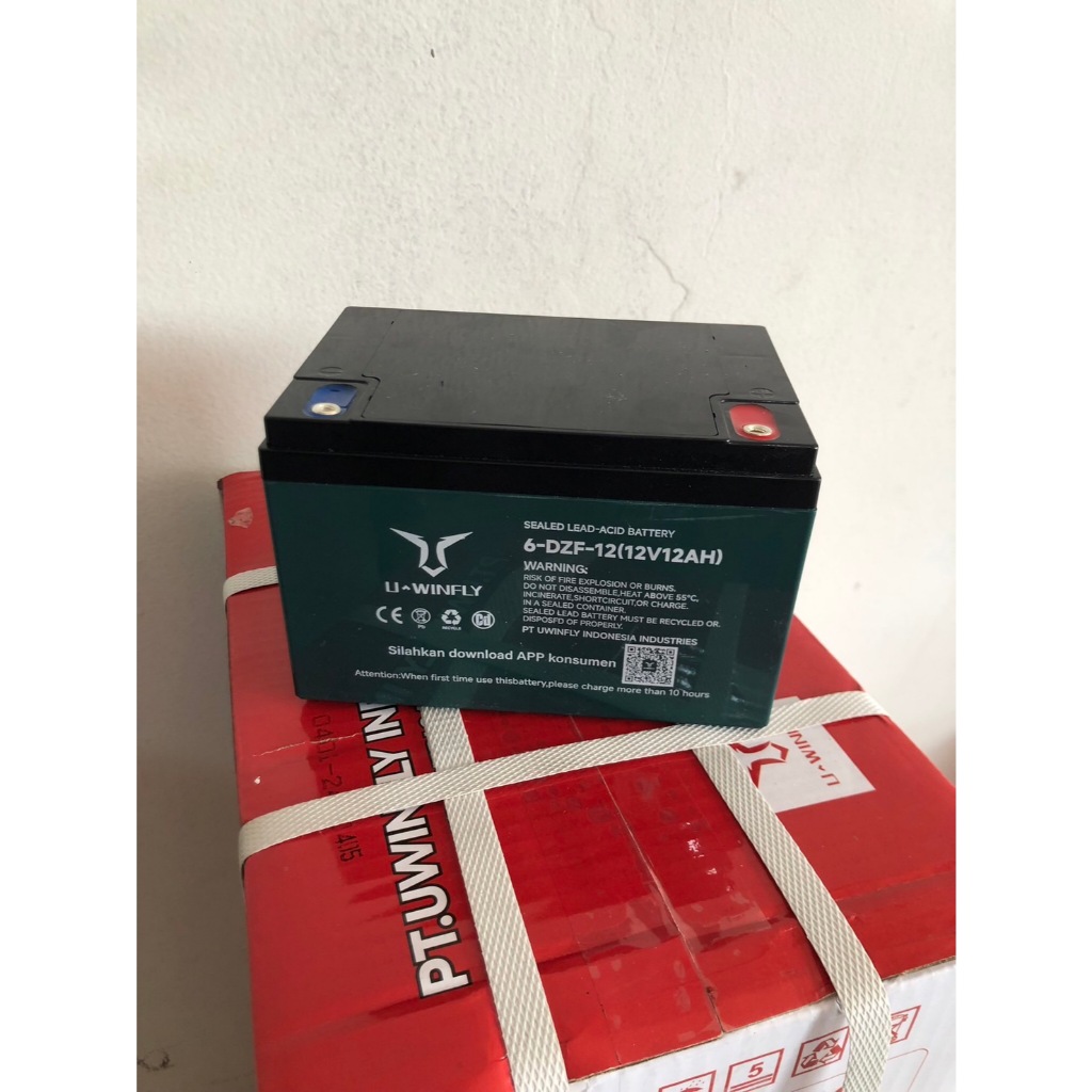Jual AKI BATERAI SEPEDA LISTRIK MOTOR LISTRIK UWINFLY DAN TIANNENG 12V/14AH 1 SET (4 AKI ...