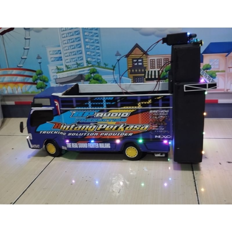 Jual miniatur truck sound horeg/miniatur sound system horeg/miniatur ...