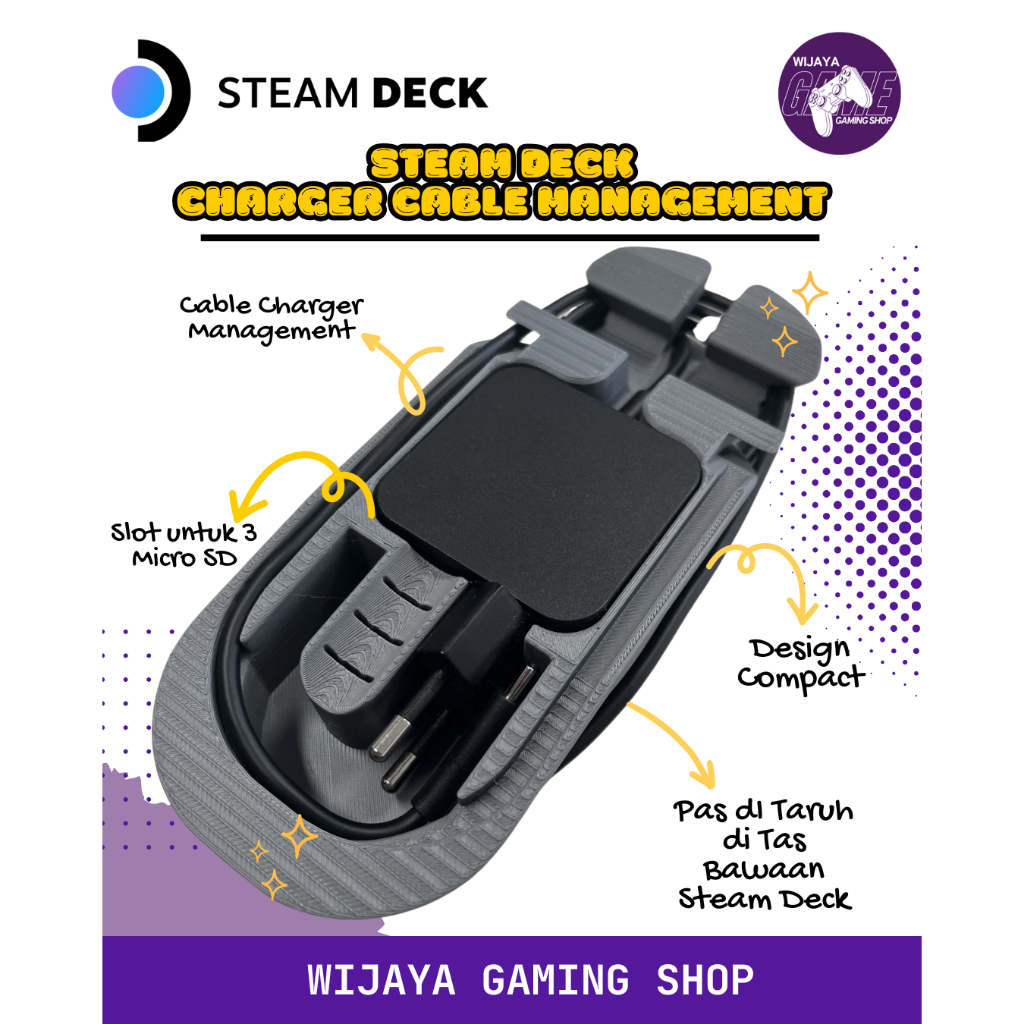 Jual Tempat Charger Steam Deck OLED/LED SteamDeck dengan Cable ...