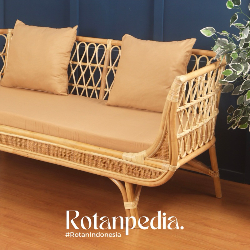 Jual (Luar Jawa) Sofa Banch Rotan Minimalis 3 Seater / Sofa Tamu ...