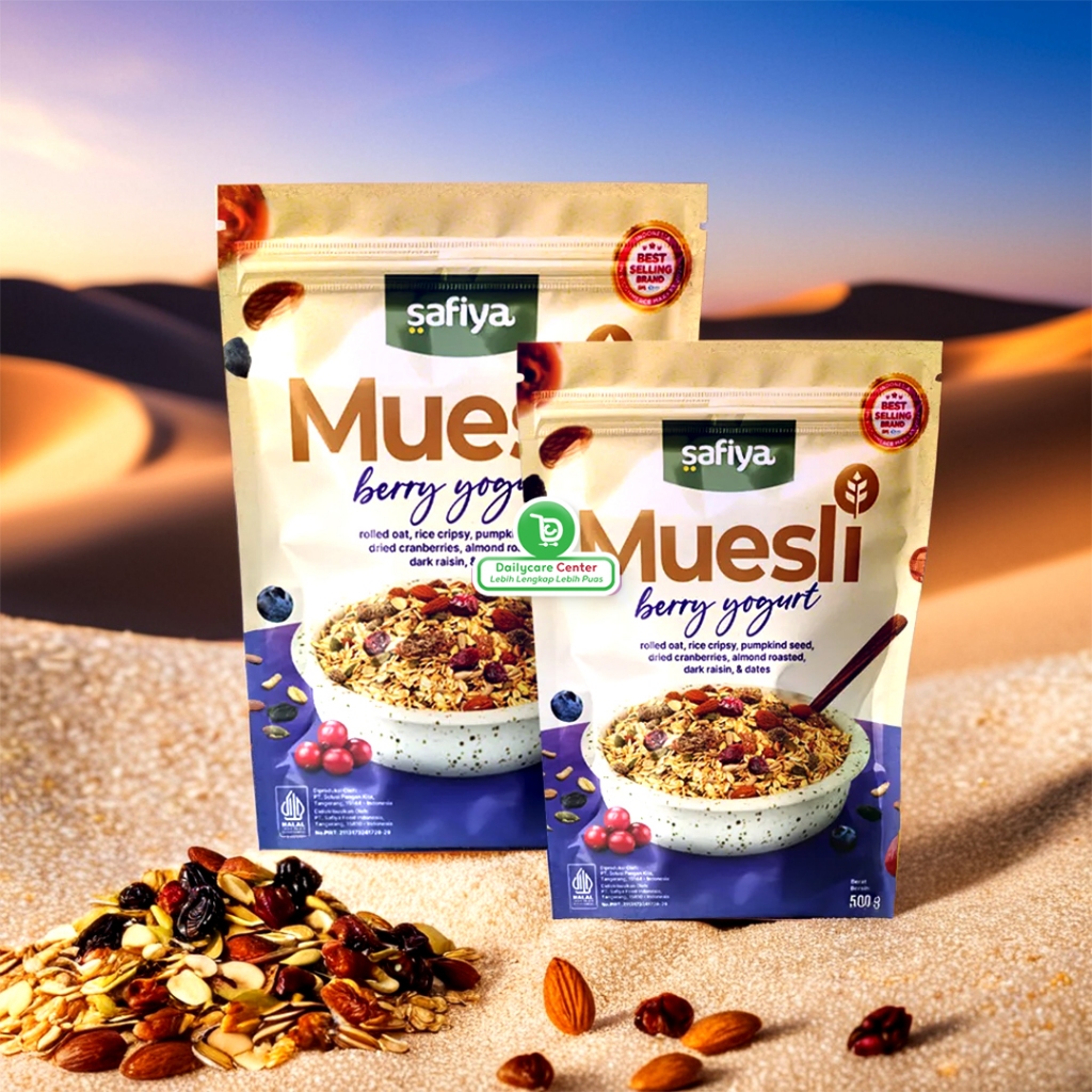 Jual Muesli Berry Yogurt Safiya-Sereal Oatmeal With Almond - Sarapan ...