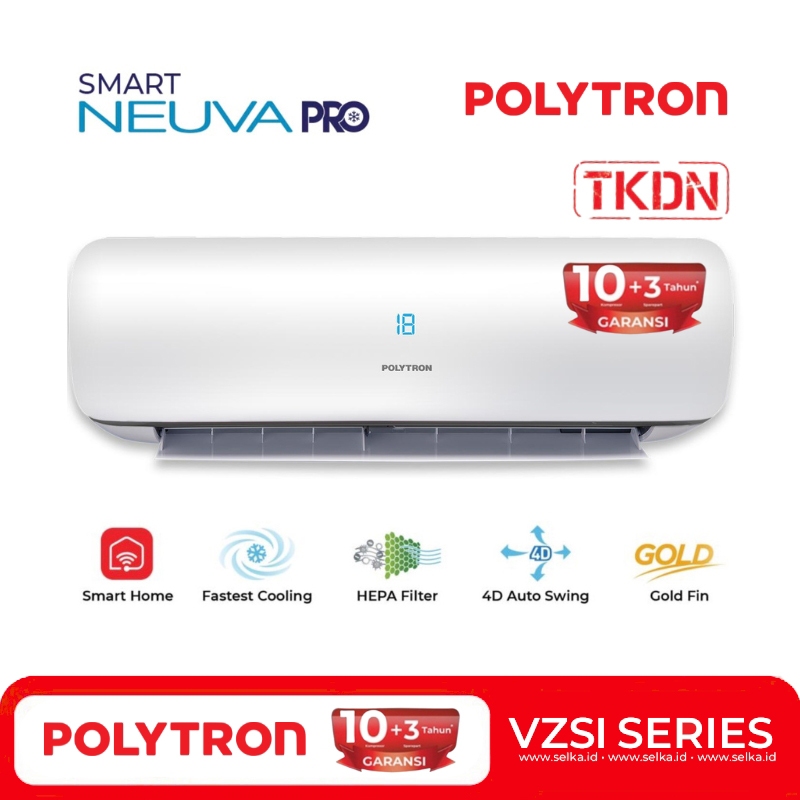 Jual AC POLYTRON PAC-05VZSI NEUVA PRO 1/2PK R32 + PASANG 05VZSI 0,5PK ...