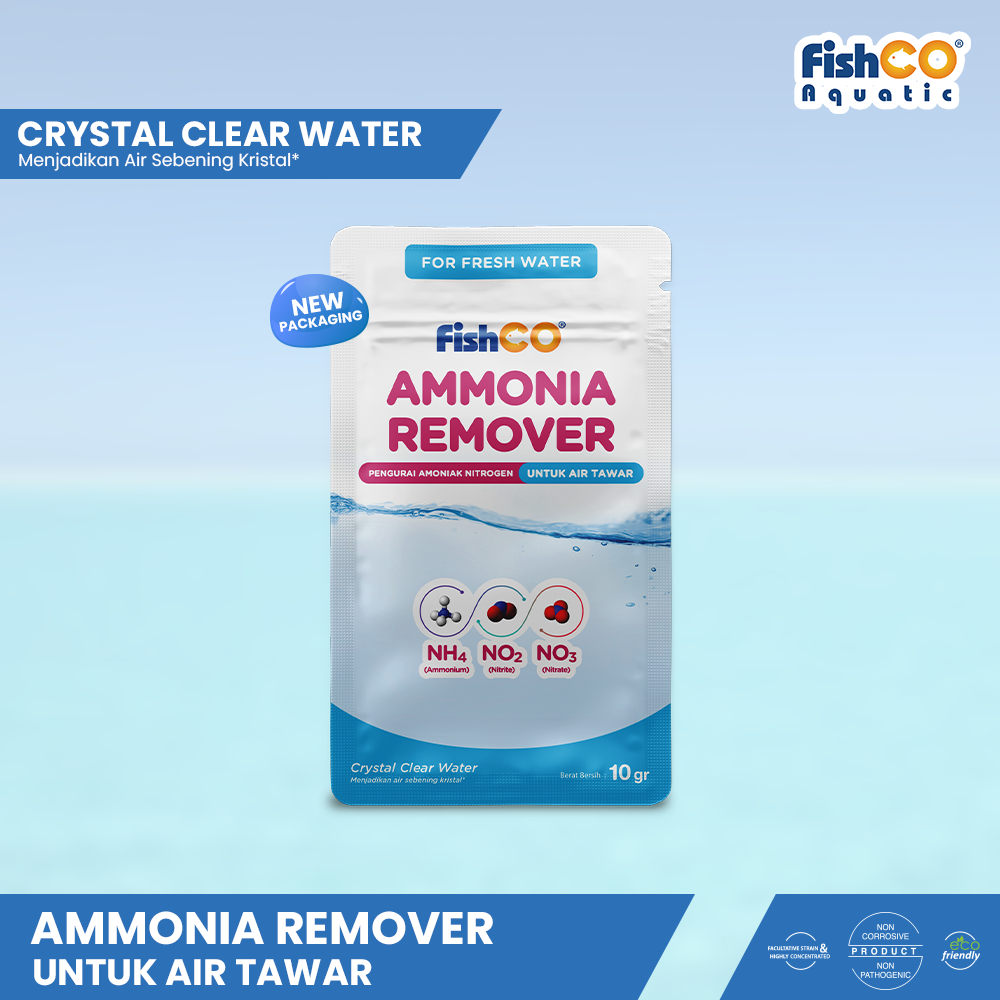 Jual FISHCO Aquarium Nitro Ammonia Removal Bakteri Starter 10gr - Bakteri Pengurai Amonia ...
