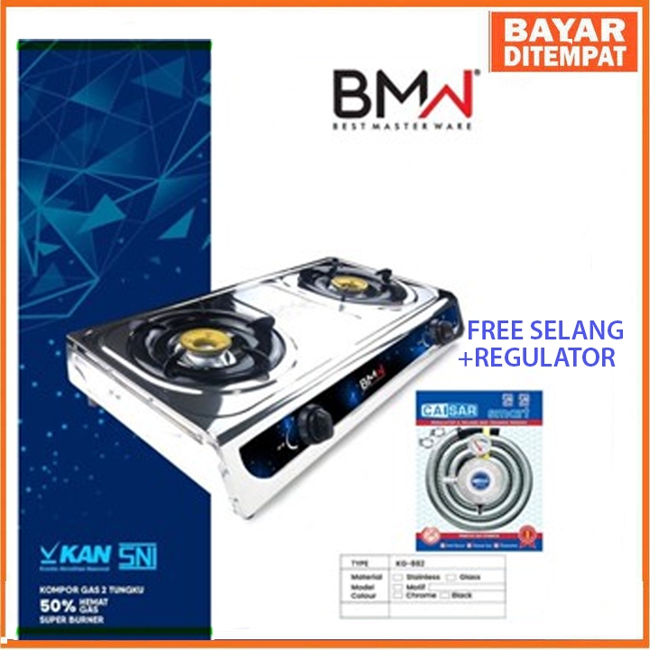 Jual KOMPOR GAS 2 TUNGKU STENLIS BMW / KOMPOR GAS 2 TUNGKU DESIGN MEWAH MURAH SNI | Shopee Indonesia