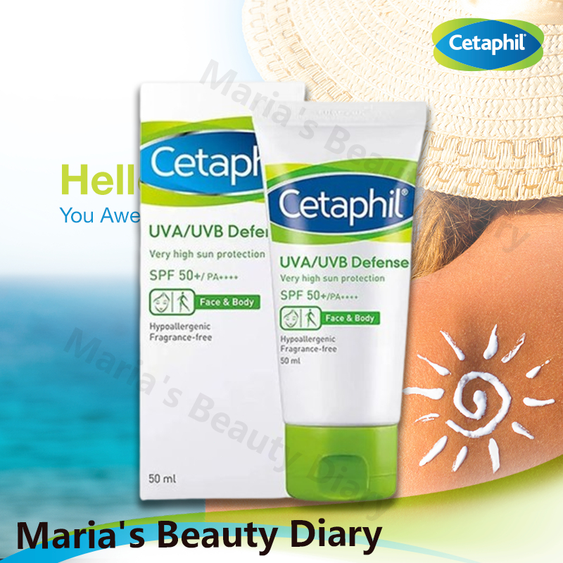 Jual Cetaphil UVA/UVB Defense sunscreen SPF50+ PA++++ 50ml / Sunblock untuk Perawatan Wajah ...