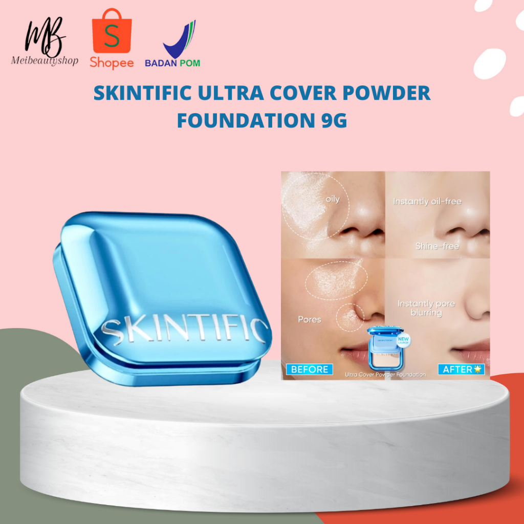 Jual SKINTIFIC - Ultra Cover Powder Foundation 9g | Two Way Cake ...