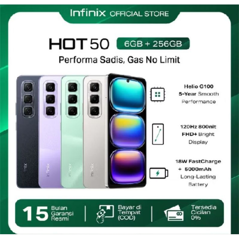 Jual Infinix Hot 50 NFC [8GB+128GB]] - Garansi Resmi 1 Tahun | Shopee Indonesia