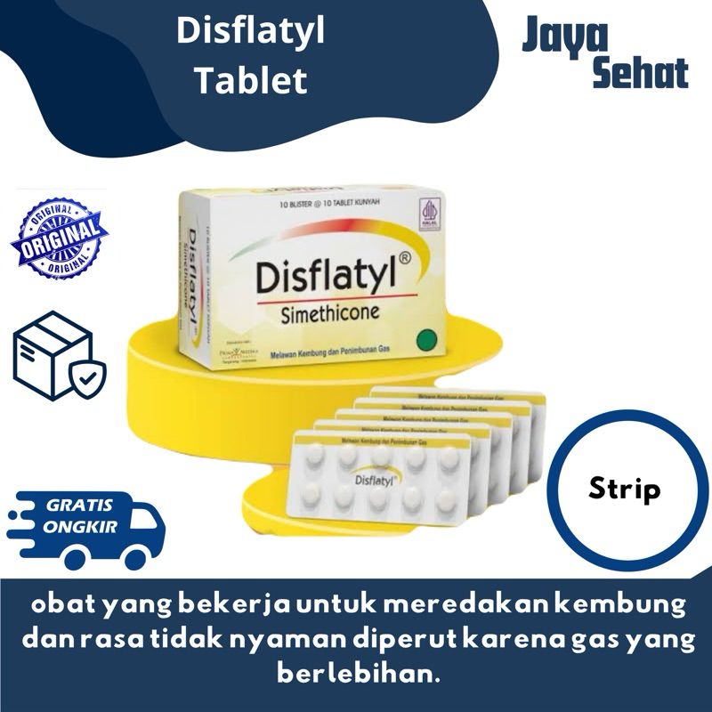 Jual Disflatyl Tablet/ 1 Strip/ 10 Tablet/ Anti Kembung (Per Strip ...
