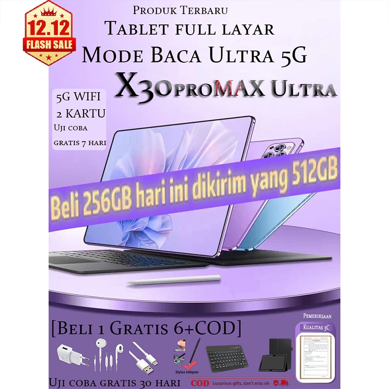 Jual LA 2025 Produk Baru [Beli1 Gratis 7+COD] TabletPC Asli tablet X30 ...