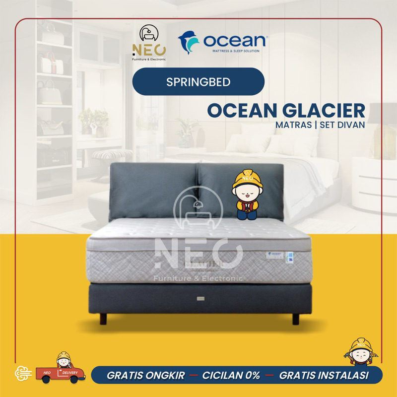 Jual NEO - SPRINGBED OCEAN GLACIER FULLSET KASUR AJA MATRASS ONLY SET ...