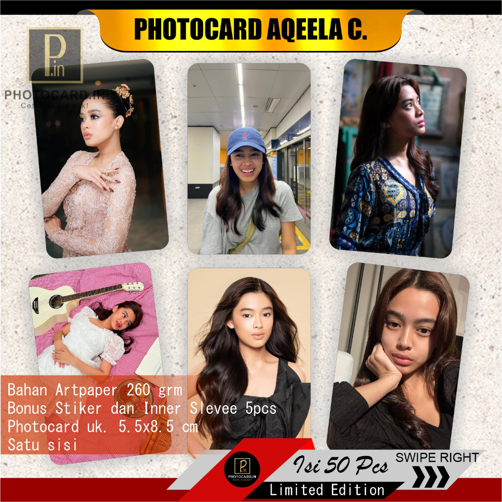 Jual Photocard Aqeela Calista (AGZ) isi 50 pcs (Free Stiker dan Inner Slevee 5pcs) Unofficial ...