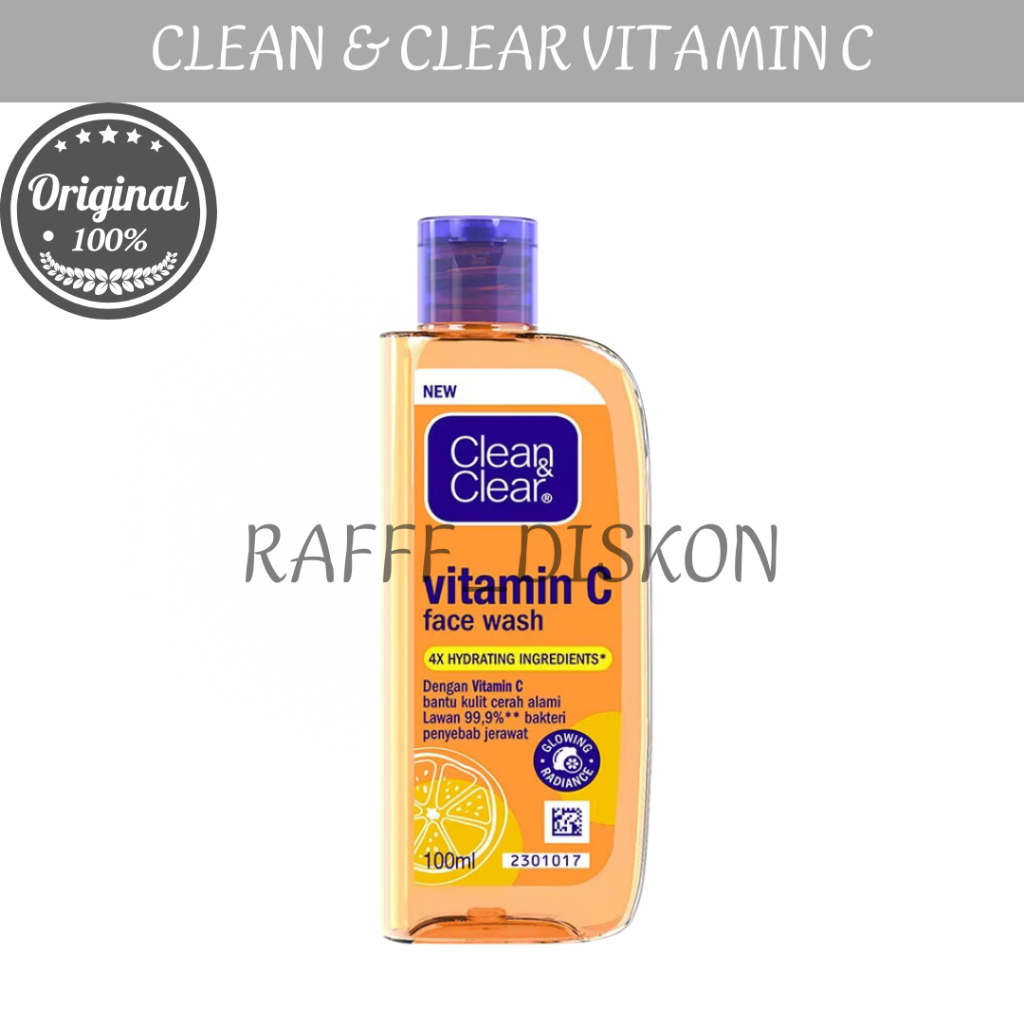 Jual CLEAN & CLEAR VITAMIN C FACE WASH 100 ML - Sabun cuci muka untuk ...