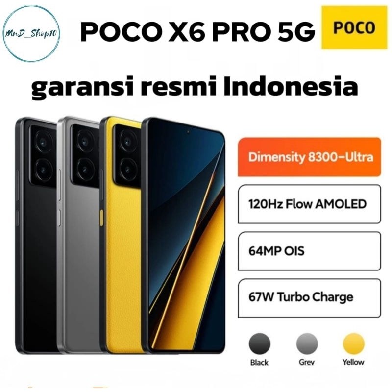 Jual Xiaomi poco x6 pro 12/512 garansi resmi Indonesia | Shopee Indonesia