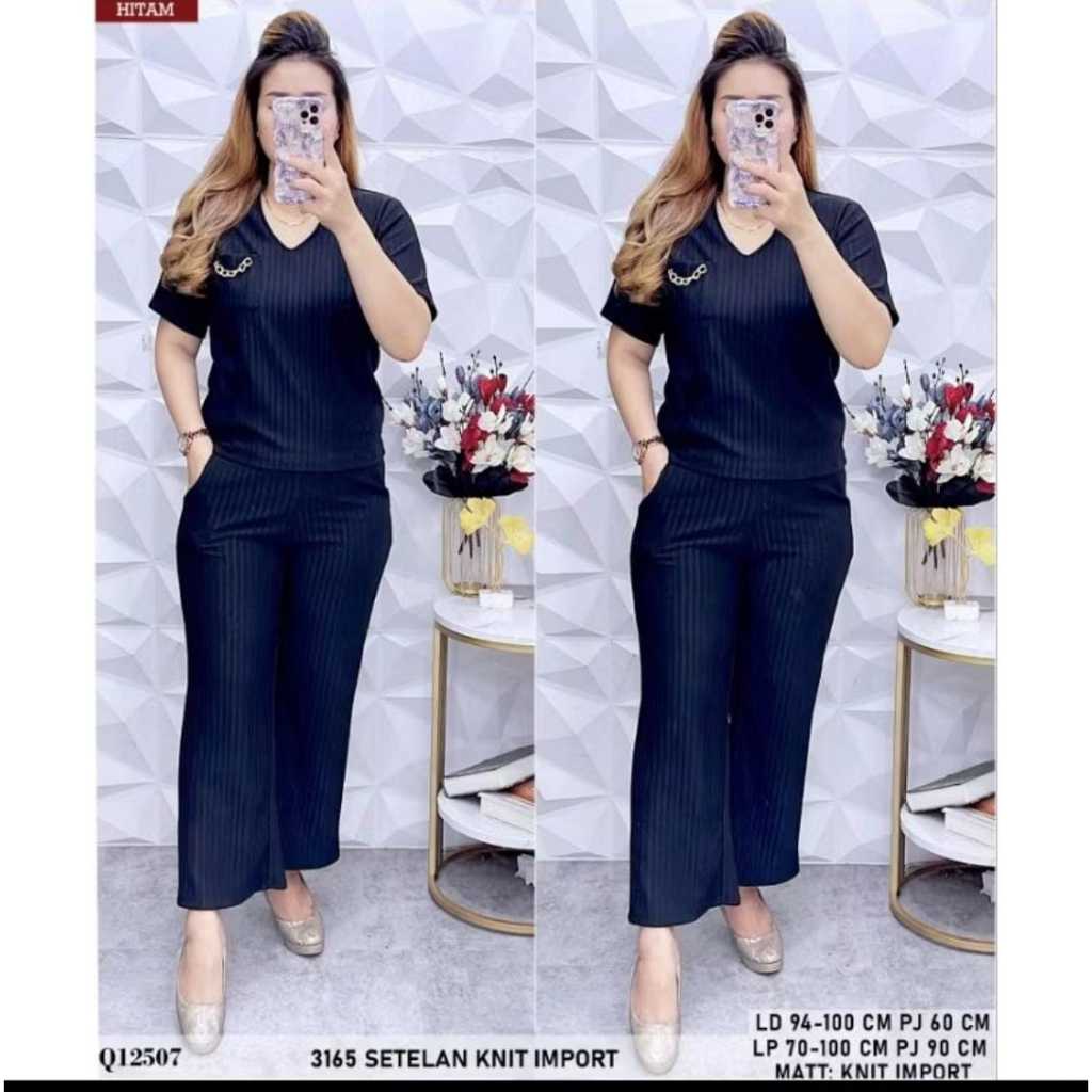 Jual Shopee baju setelan knit impor tr baru dan tr laris insa allah ...