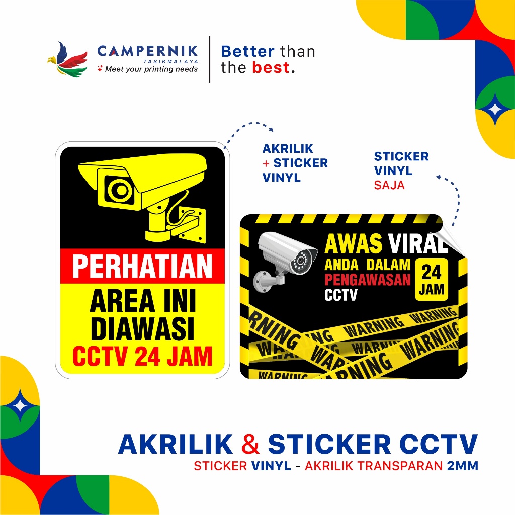 Jual AKRILIK & STIKER CCTV 24 JAM / PAPAN INFO CCTV 24 JAM / POSTER ...