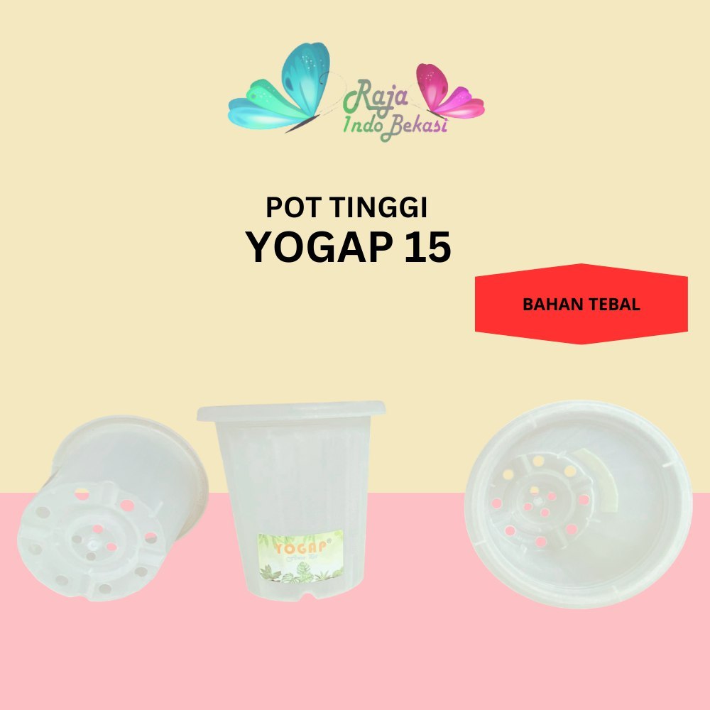 Jual Pot Yogap 15 Transparan Bening Clear Diameter 17cm Pot Tinggi ...
