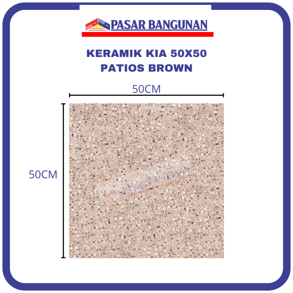 Jual KERAMIK KIA 50X50 PATIOS BROWN | Shopee Indonesia