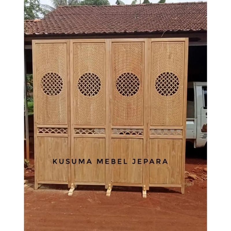 Jual Partisi Sketsel Penyekat Ruangan Minimalis Motif Ukir Geometri ...